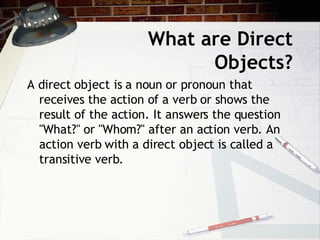 Direct Objects | PPT