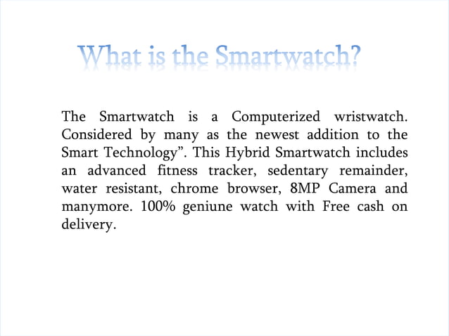 Direct Smartwatch | PPT | Free Download