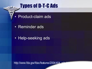 Direct To Consumer Drug Advertising | PPT