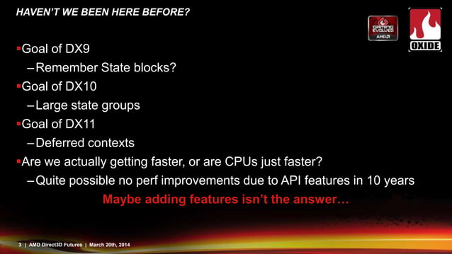 Direct3D and the Future of Graphics APIs - AMD at GDC14 | PPSX