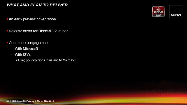 Direct3D and the Future of Graphics APIs - AMD at GDC14 | PPT