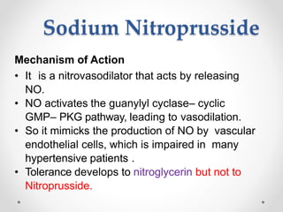 Directly acting Arteriolar Dilators | PPTX