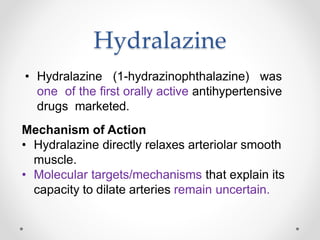 Directly acting Arteriolar Dilators | PPT