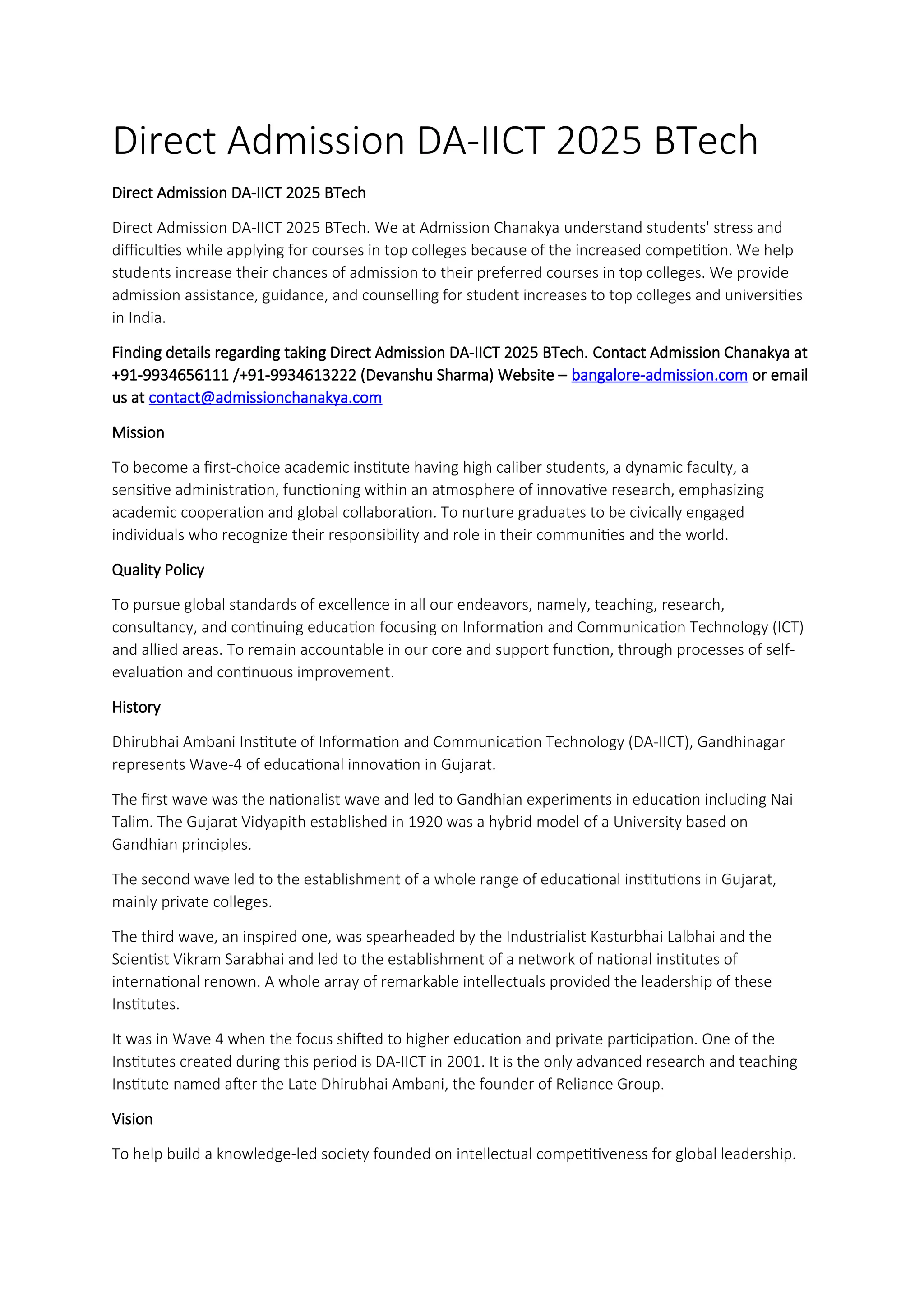 Direct Admission DA-IICT 2025 BTech.docx