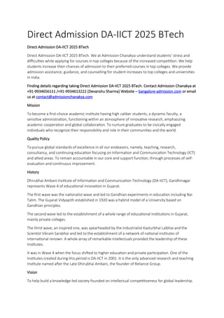 Direct Admission DA-IICT 2025 BTech.docx