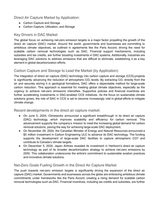 Direct Air Capture Market Size, Trends and Future Outlook | PDF