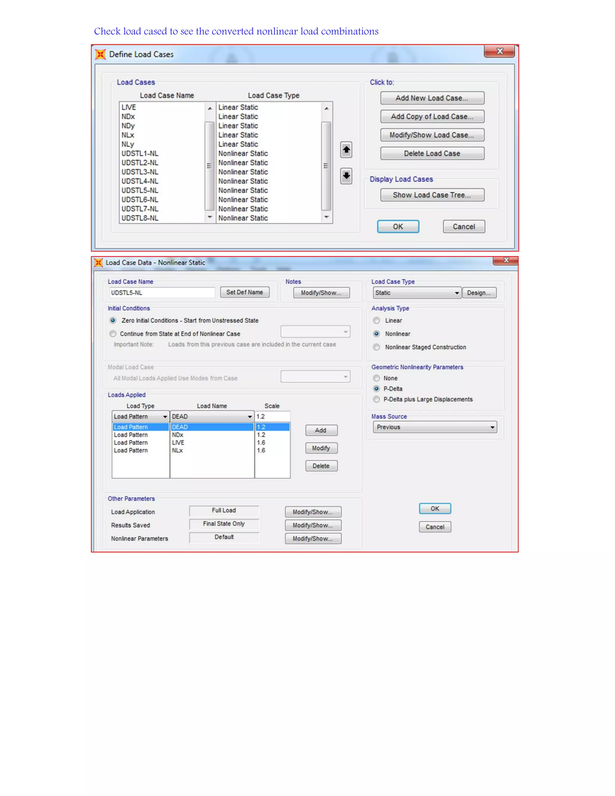 Direct analysis method - Sap2000 | PDF