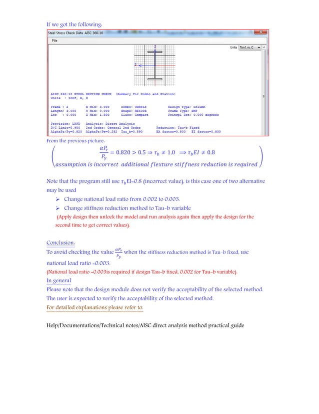 Direct analysis method - Sap2000 | PDF | Computer Software and Applications | Computing