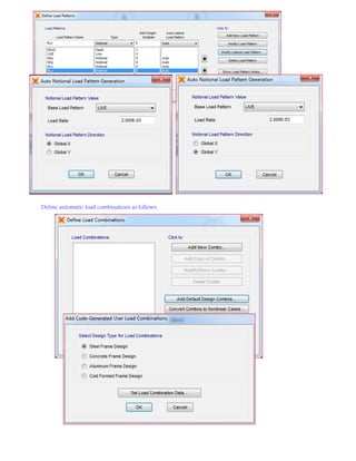 Direct analysis method - Sap2000 | PDF