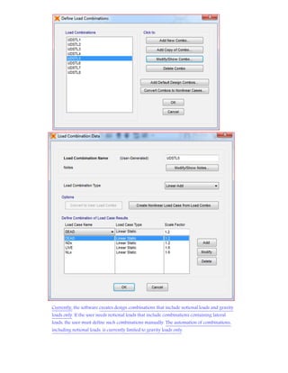 Direct analysis method - Sap2000 | PDF