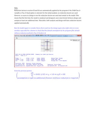 Direct analysis method - Sap2000 | PDF