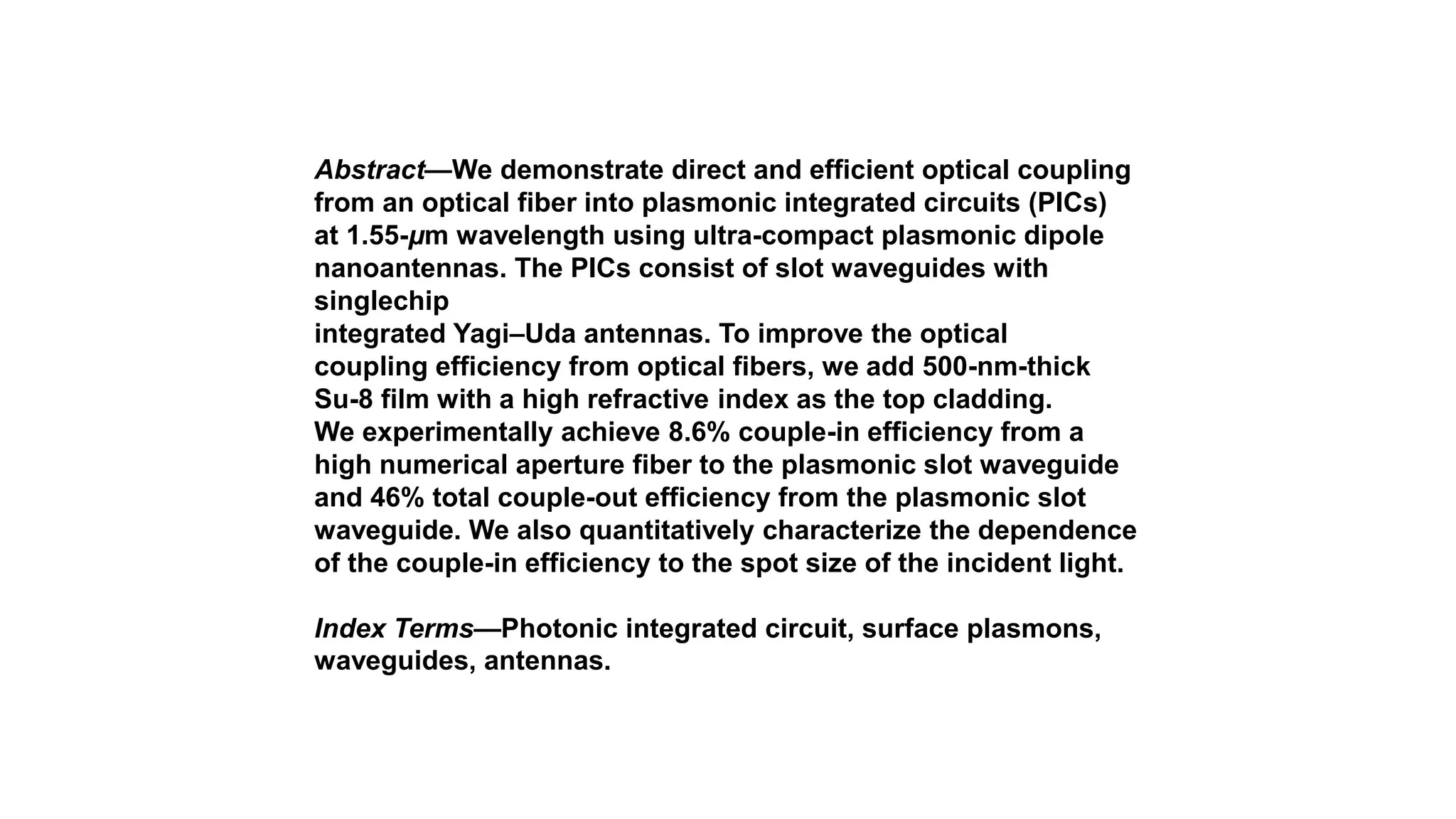Direct and efficient optical coupling into plasmonic integrated ...