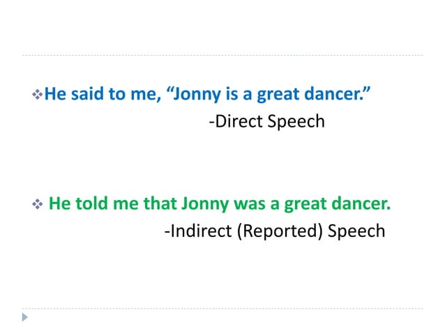 Direct and indirect-speech -1 statements. | PPT