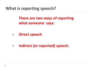 Direct and indirect-speech -1 statements. | PPT
