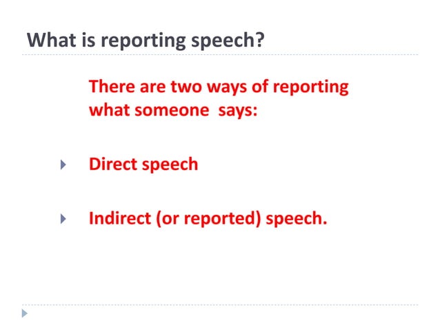 Direct and indirect-speech -1 statements. | PPT