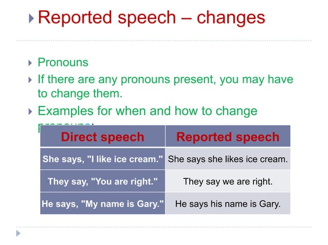 Direct and indirect-speech -1 statements. | PPT