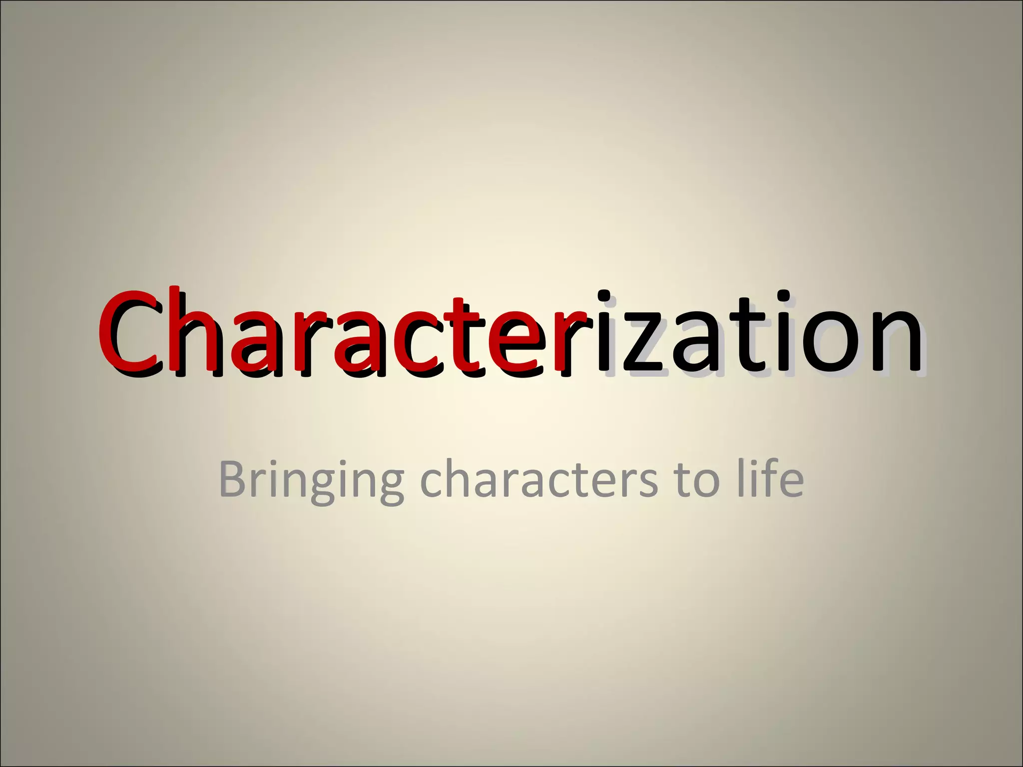 Direct and Indirect Characterization | PPT