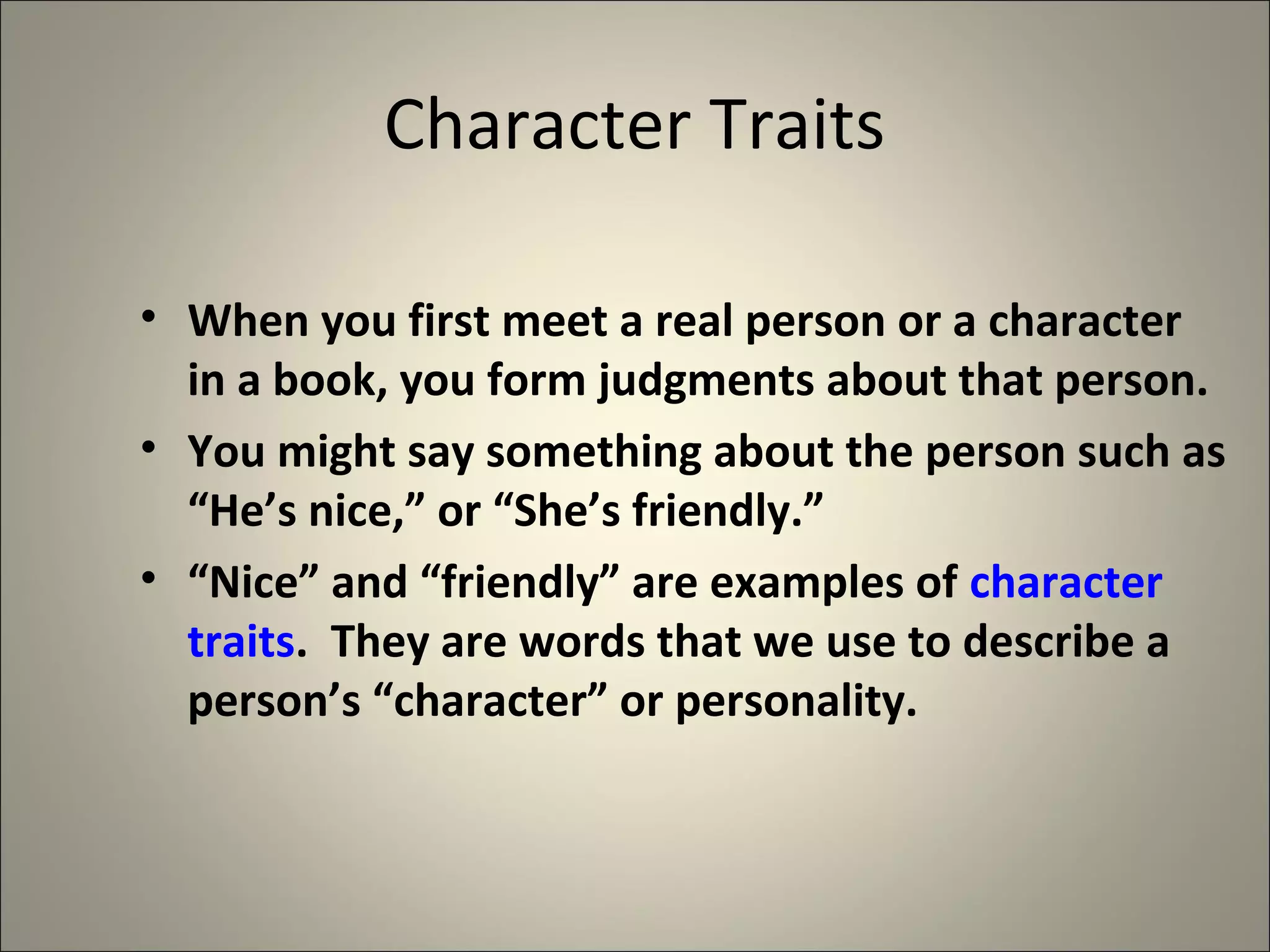 Direct and Indirect Characterization | PPT