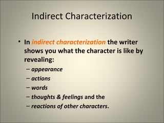 Direct and Indirect Characterization | PPT