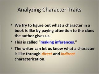 Direct and Indirect Characterization | PPT