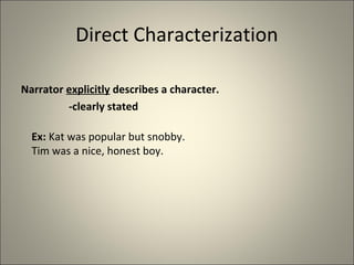 Direct and Indirect Characterization | PPT