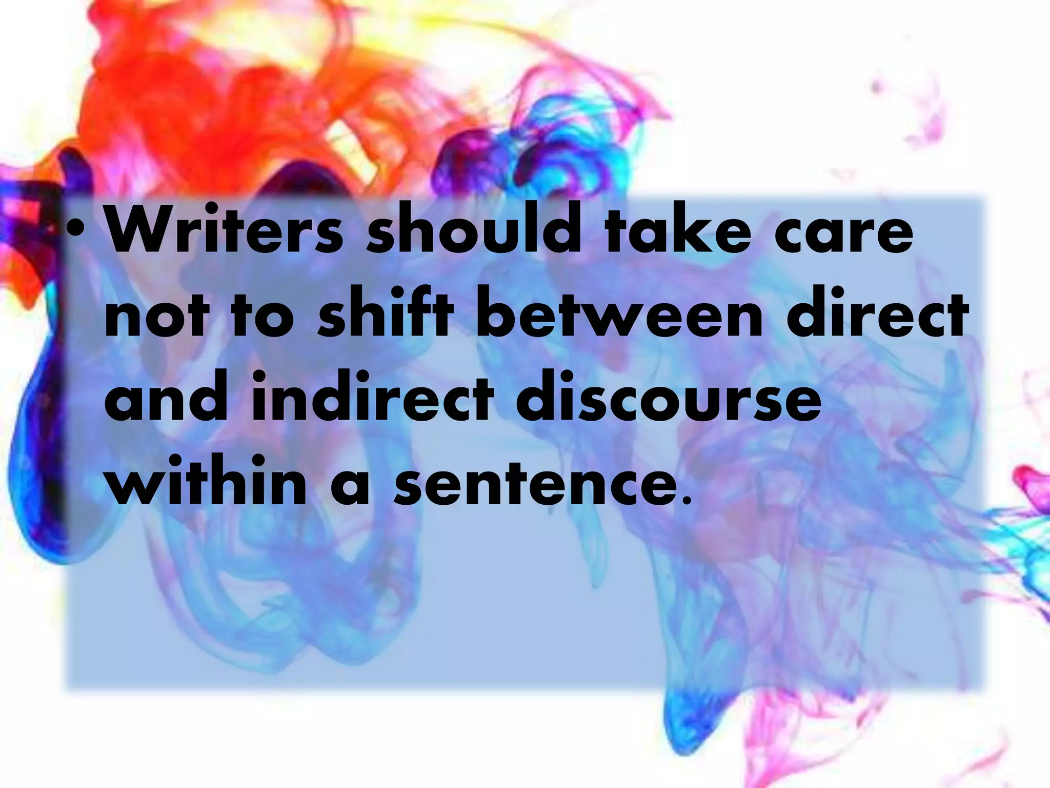 Direct and indirect discourse | PPT