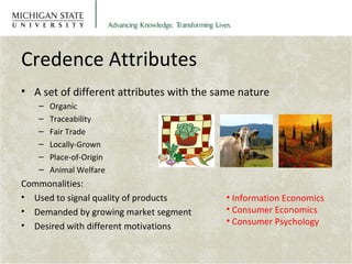 Disentangling the Direct and Indirect Effects of Credence Attributes | PPT
