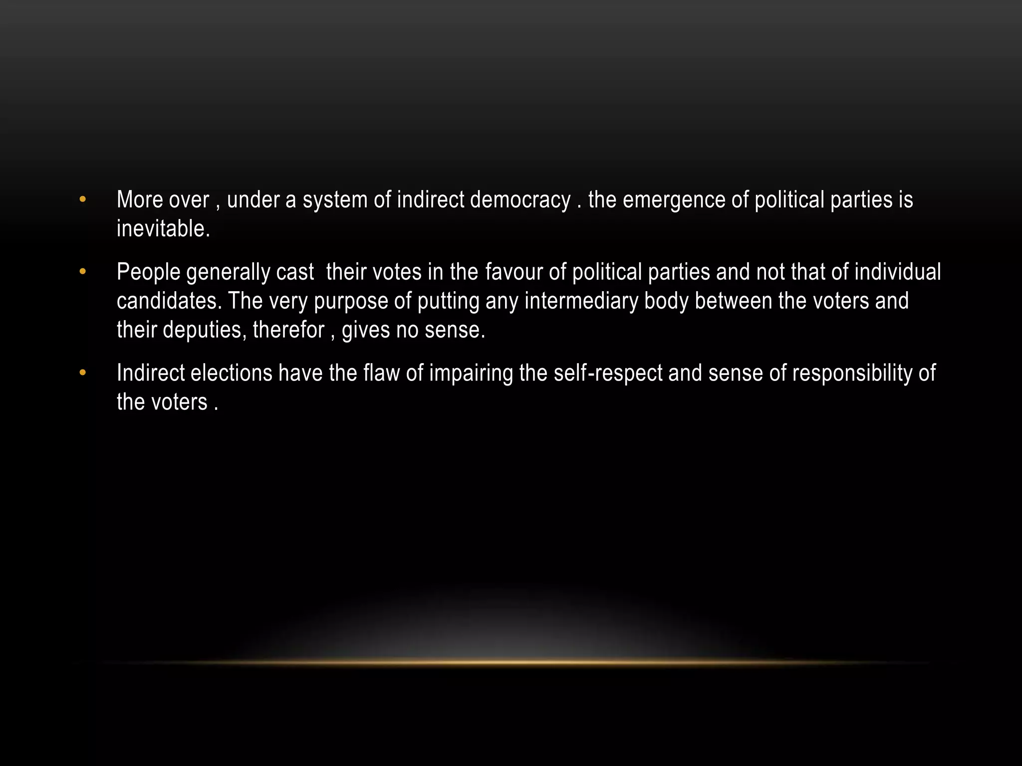 Direct and indirect elections | PPTX