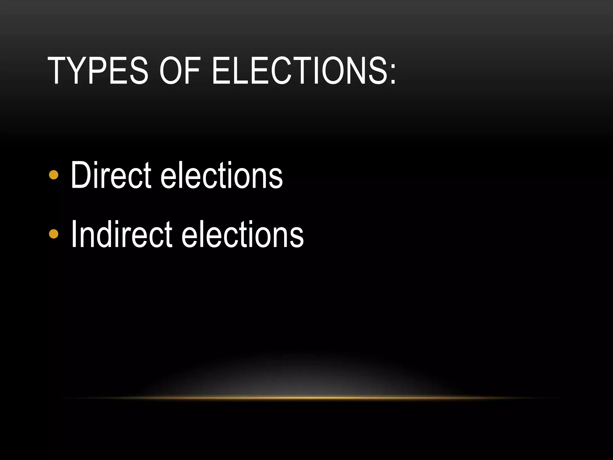 Direct and indirect elections | PPTX