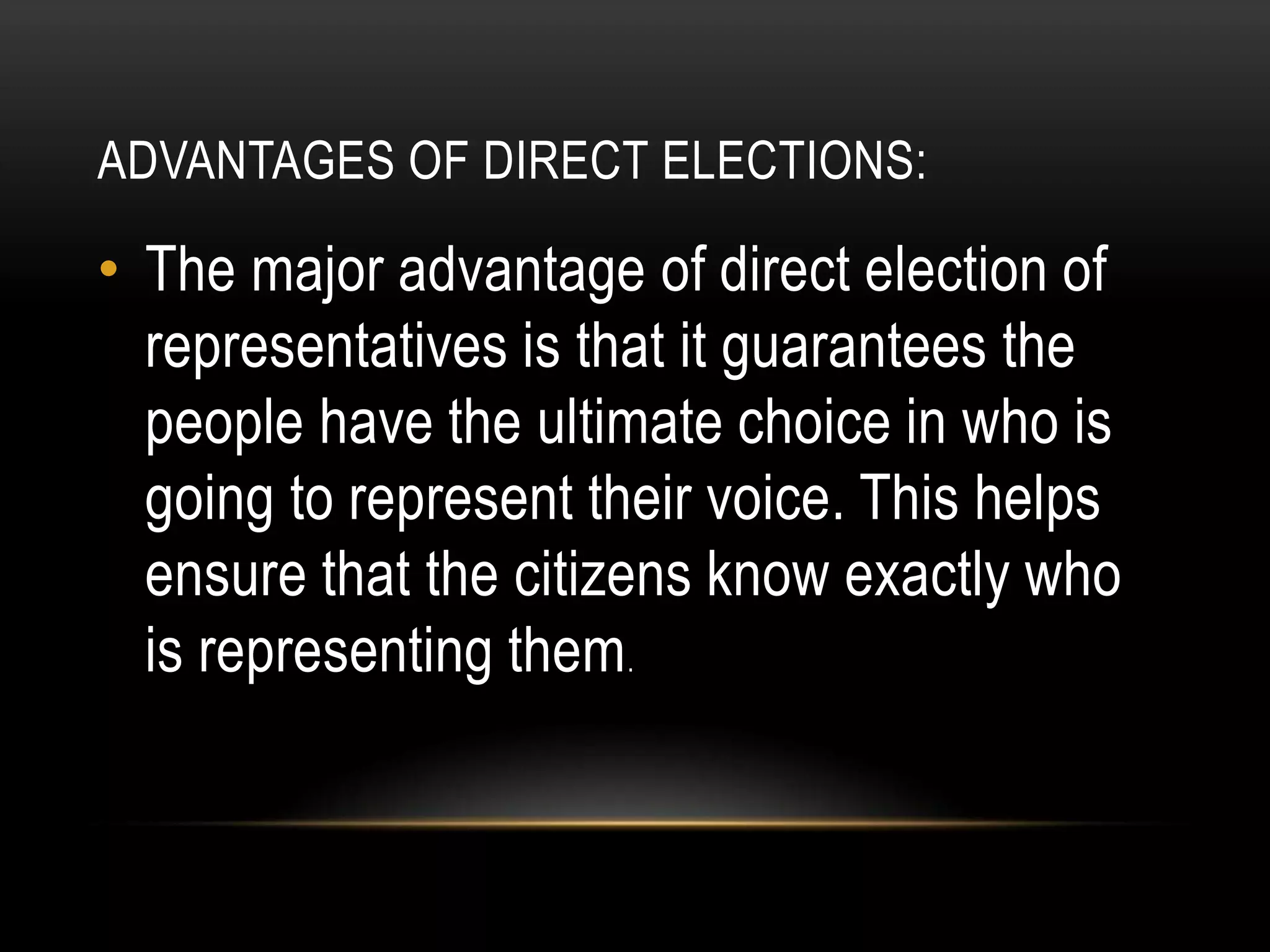 Direct and indirect elections | PPTX