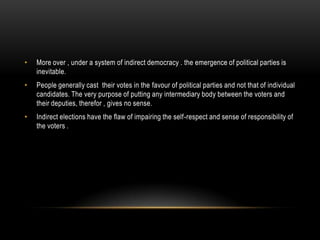 Direct and indirect elections | PPTX
