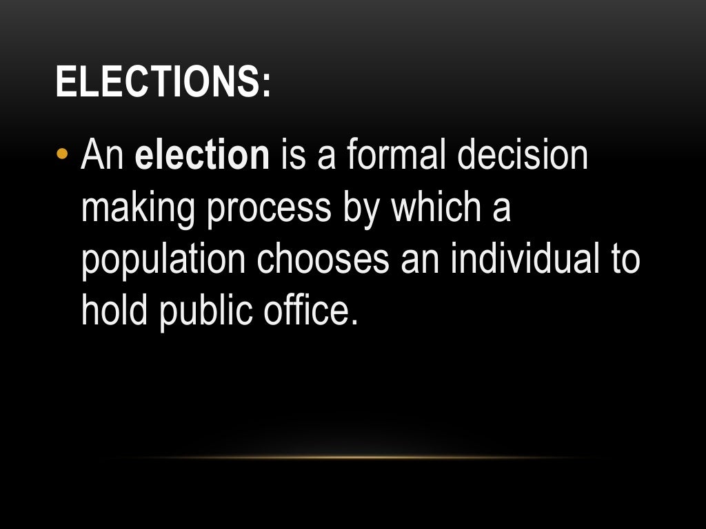 Direct and indirect elections Direct and indirect elections