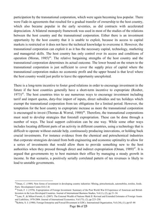 Direct and indirect expropriation of FDI Supervised by Bashar H ...