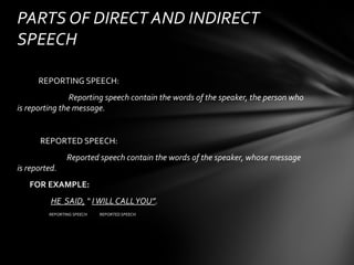 Direct and indirect narration | PPT