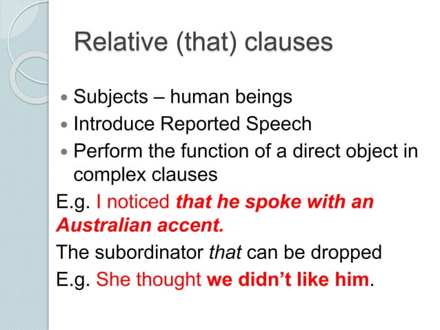 Direct and indirect object clauses | PPTX