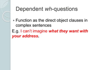 Direct and indirect object clauses | PPTX