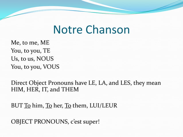 Direct and indirect object pronouns | PPTX | Programming Languages | Computing