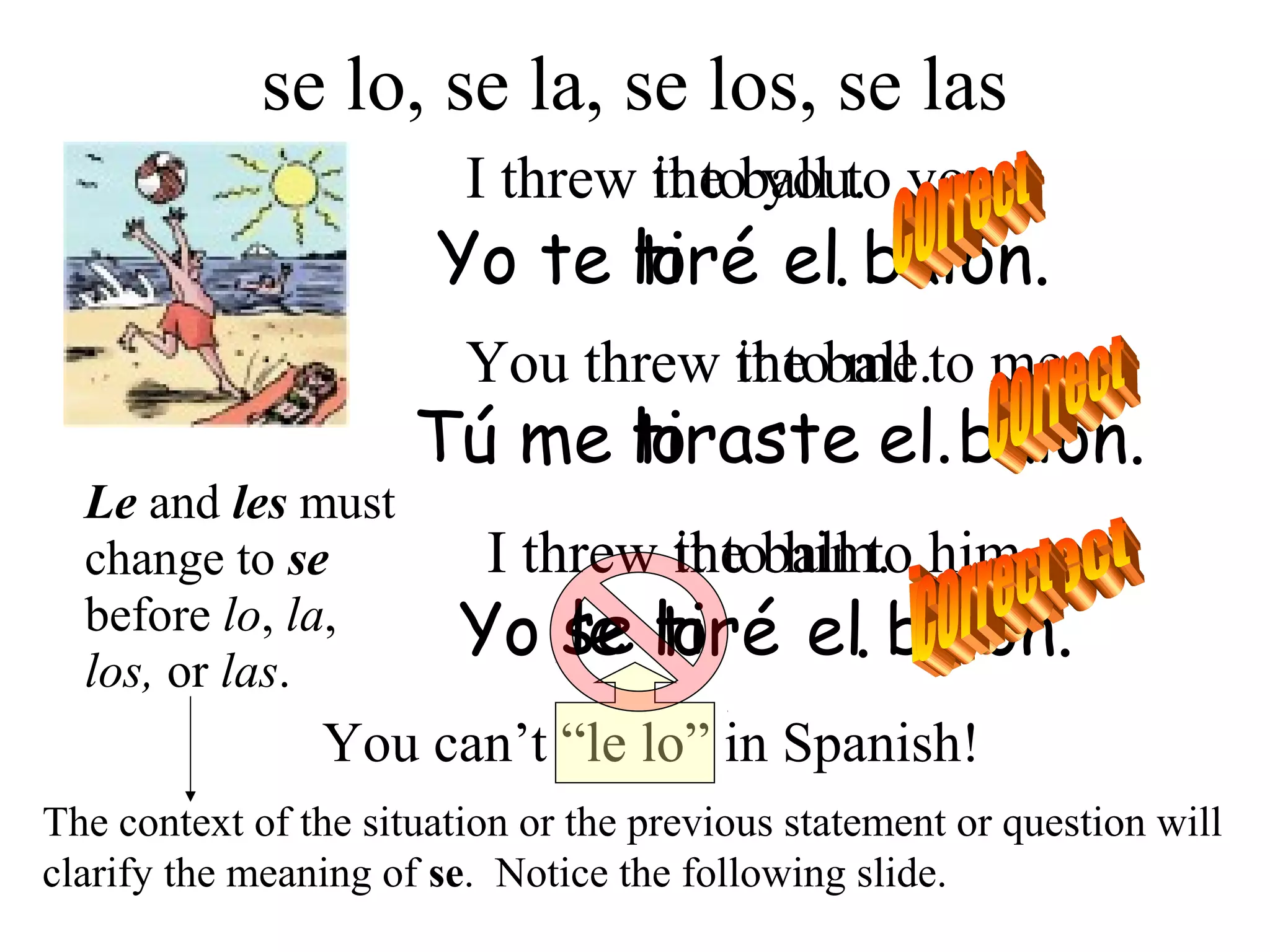 Direct and indirect object pronouns combined | PPT