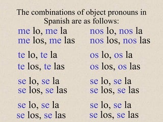 Direct and indirect object pronouns combined | PPT