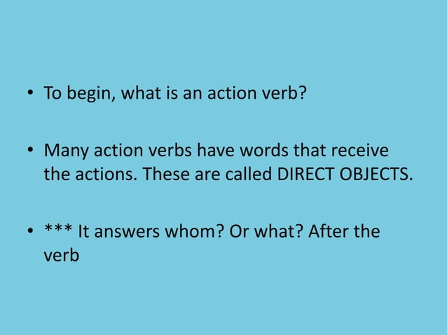 Direct and indirect objects | PPT