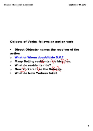 Direct and indirect objects | PDF