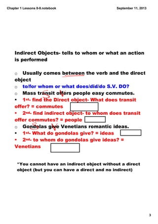 Direct and indirect objects | PDF