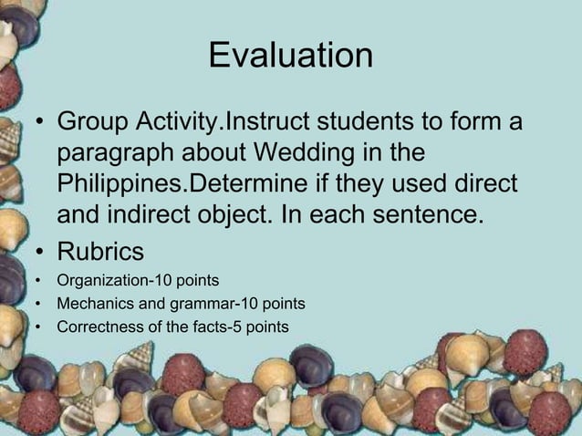 Direct and indirect objects | PPTX | Programming Languages | Computing