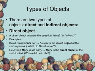 Direct and indirect objects | PPTX