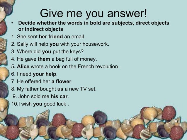 Direct And Indirect Objects Pptx Programming Languages Computing