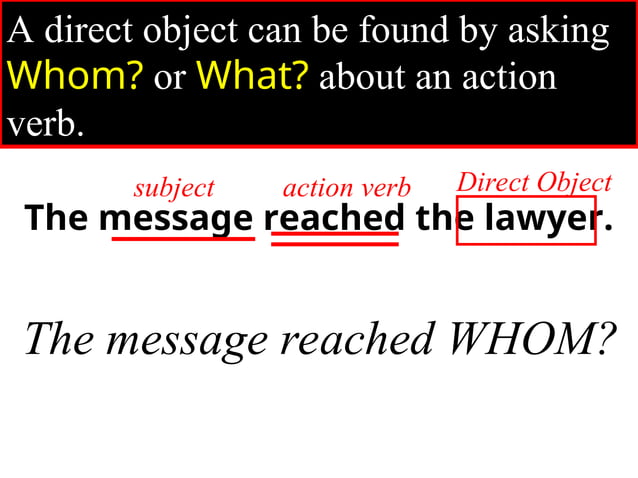 direct and indirect objects for middle grades.ppt