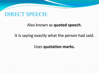 Direct and indirect presentation | PPT