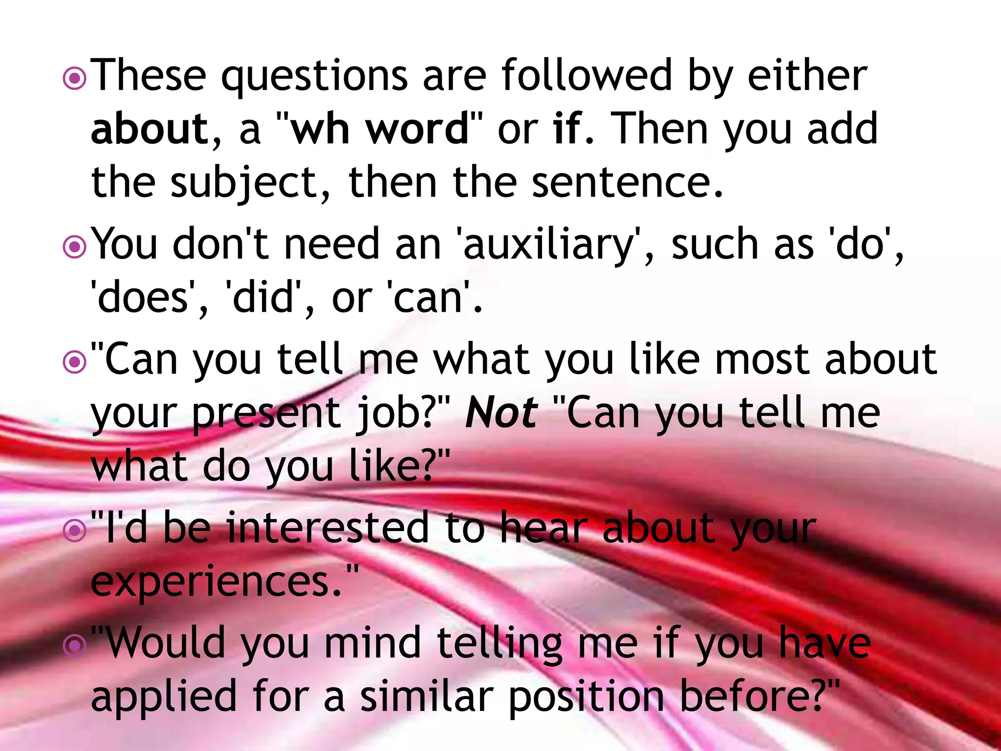 Direct and indirect question | PPTX