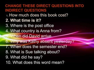 Direct and indirect question | PPTX
