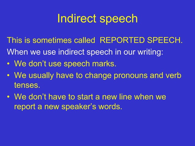 Direct and indirect speech | PPTX